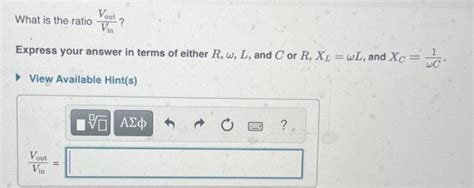 Solved A Series L−r−c Circuit Is Driven With Ac Voltage Of