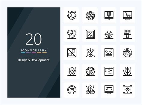 20 Design Development Outline Icon For Presentation 18296761 Vector Art At Vecteezy