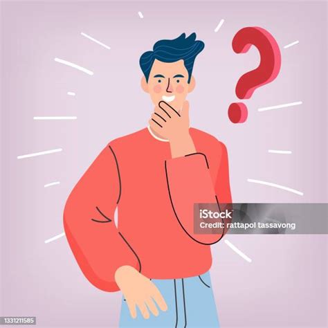 사업가 생각 문제를 해결하는 사람 물음표 플랫 만화 다채로운 벡터 일러스트레이션 문제에 대한 스톡 벡터 아트 및 기타 이미지 문제 개념 남자 Istock