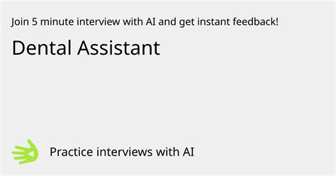 Greetai — Dental Assistant Interview Practice And Instant Feedback