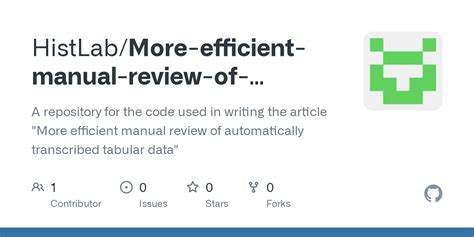 Github Histlabmore Efficient Manual Review Of Automatically Transcribed Tabular Data A