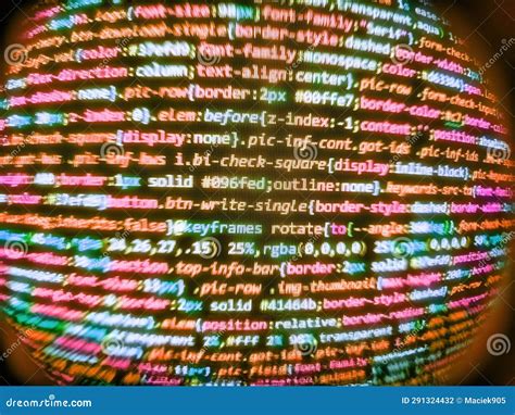Programming Code Abstract Technology Web Site Codes On Computer
