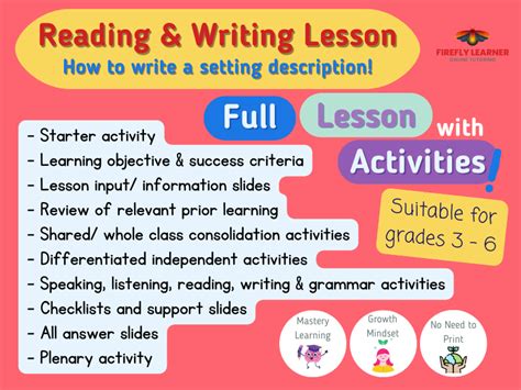 Setting Descriptions Lesson Reading Writing And Grammar Lesson With Activities Teaching