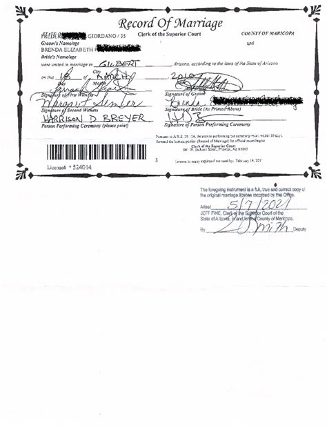 Arizona Marriage Certificate More Flair To Weddings County Gives