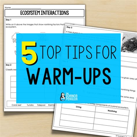 Tips For Using Science Warm Ups The Science Penguin