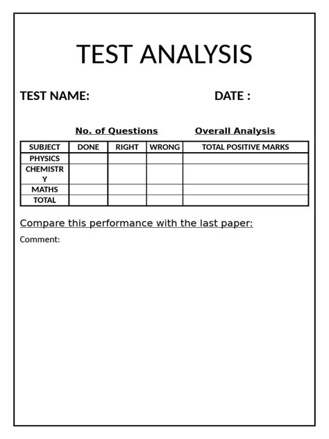 Test Analysis Blueprint Pdf