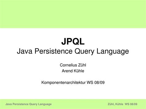 Ppt Jpql Java Persistence Query Language Powerpoint Presentation Free Download Id6920616