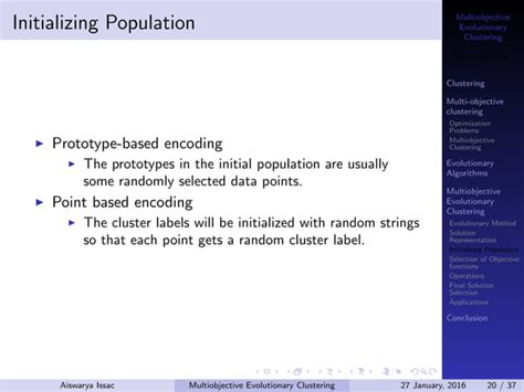 Multi Objective Evolutionary Clustering A Survey PPT