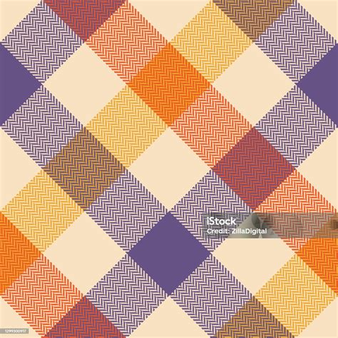 여러 가지 빛깔의 버팔로 체크 격자 무늬 패턴 보라색 주황색 노랑 플란넬 셔츠 담요 이불 커버 또는 기타 현대적인 봄 여름 가을