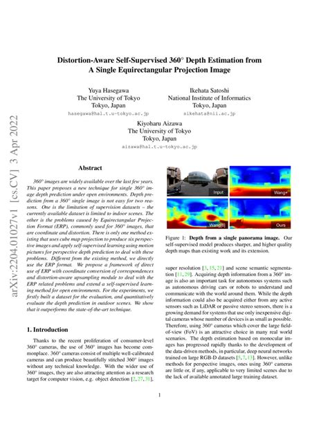Distortion Aware Self Supervised 360° Depth Estimation From A Single Equirectangular Projection