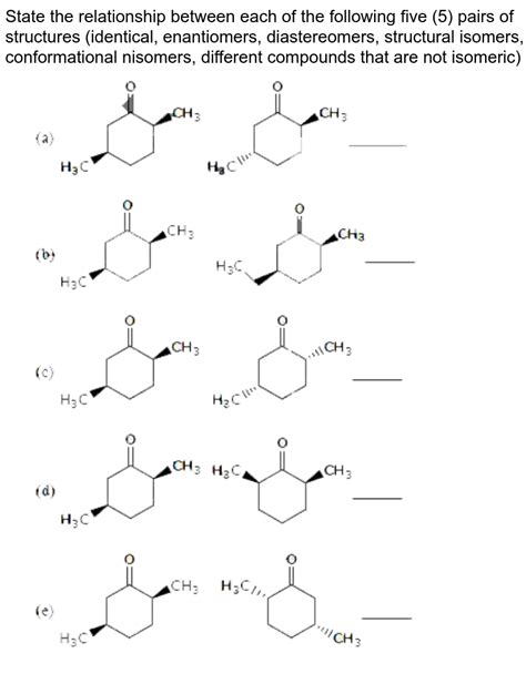 The Pair Of Structures Given Below Representa Enantiomers B Diaste