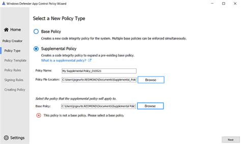适用于业务的应用控制向导补充策略创建 Microsoft Learn