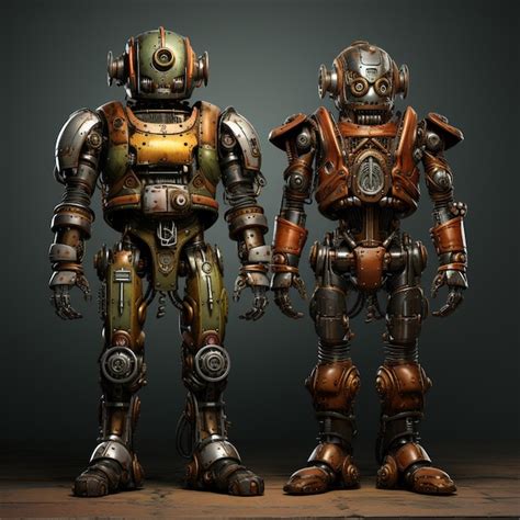 Premium Photo Steampunk Robots