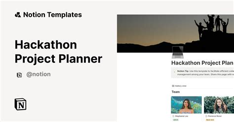 Hackathon Project Planner Template By Notion Notion Marketplace