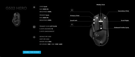 Unable To Rebind Primary Mouse Click In Onboard Memory Profiles R Logitechg
