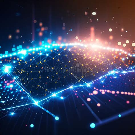 Abstract Technology Background Network Connection Structure Big Data Vector Illustration