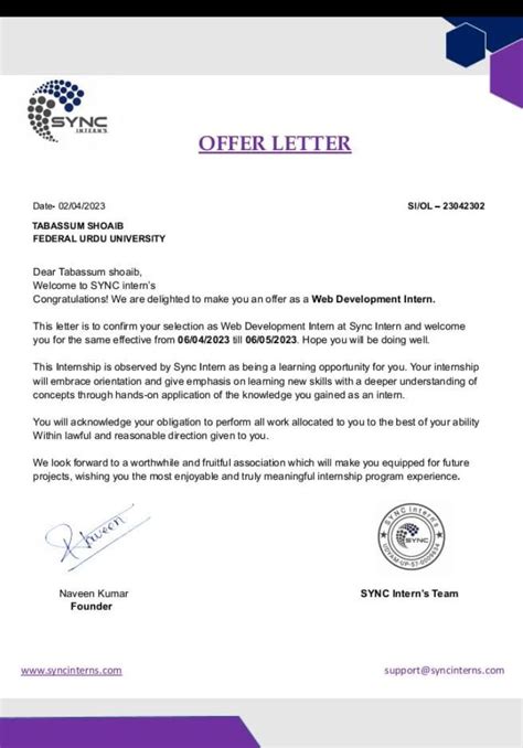 Tabassum Raza On Linkedin Syncinterns Syncintern