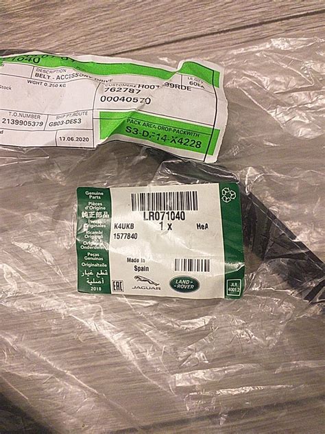 Genuine Land Rover Discovery V L462 Seconadry Drive Belt Lr071040 Ebay Uk