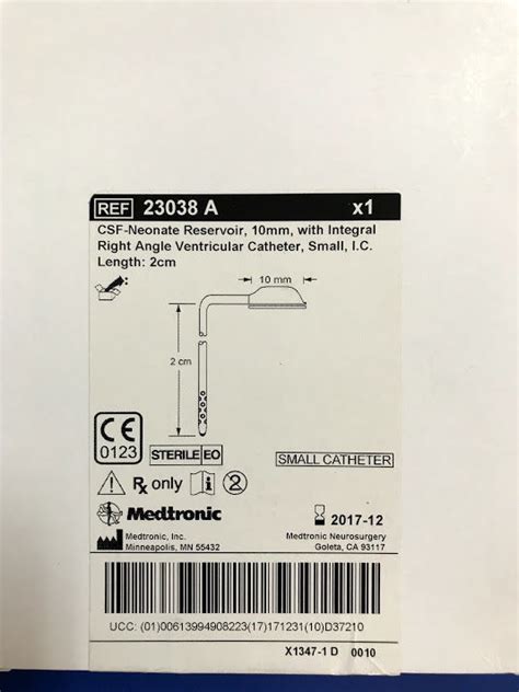 New Medtronic 23038 A Csf Neonate Reservoir 10mm X Disposables General For Sale Dotmed