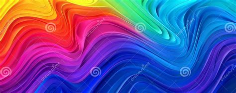 A Striking Rainbow Gradient Wave Background With Bold Flowing Lines And A Seamless Transition