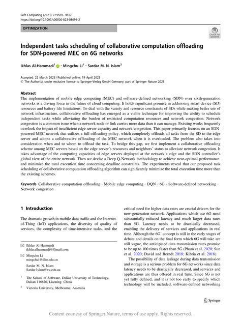 Independent Tasks Scheduling Of Collaborative Computation Offloading