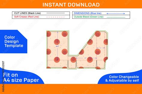 Desk File Paper Box Office File Box Dieline Template And 3d Box Design Color Design Template