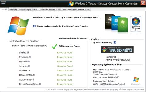 Windows Tweaks Desktop Cascade Context Menu Custom PUW