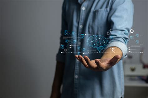 사업가들은 인터넷 기술을 사용하여 Ai와 연결하고 채팅하여 커뮤니케이션과 운영 효율성을 향상시킵니다 가상현실에 대한 스톡 사진 및 기타 이미지 Istock