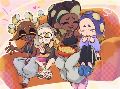 Marina Pearl Shiver Frye And Smollusk Splatoon And More Drawn By Mian Noodle Danbooru