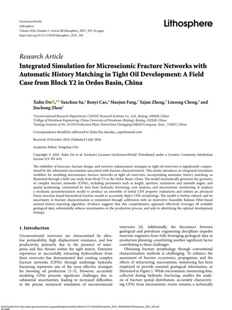 Pdf Integrated Simulation For Microseismic Fracture Networks With