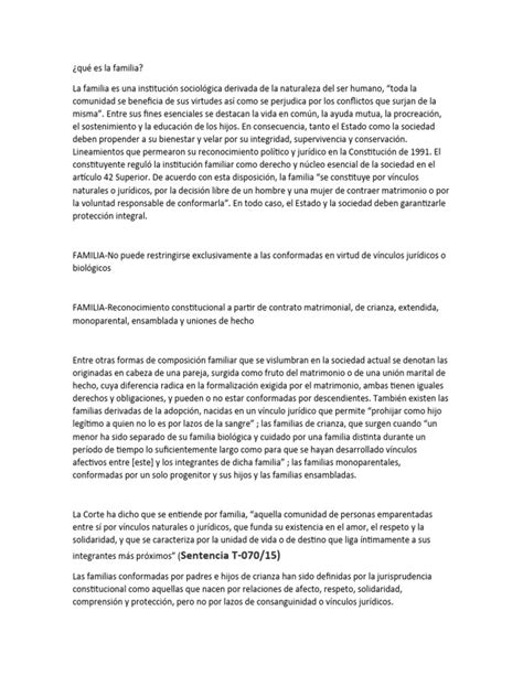 Qué Es La Familia Pdf Familia Matrimonio