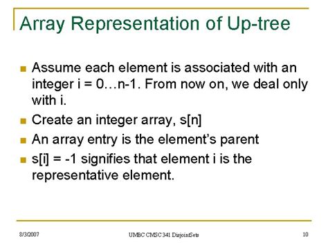 CMSC 341 Disjoint Sets Disjoint Set Definition N
