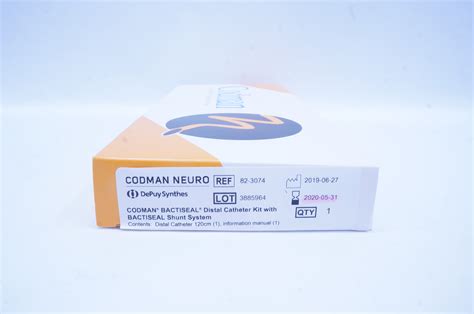 Codman 82 3074 Bactiseal Distal Cath Kit With Bactiseal Shunt System 120cm X