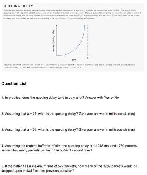 Solved Queuing Delay Consider The Queuing Delay In A Router