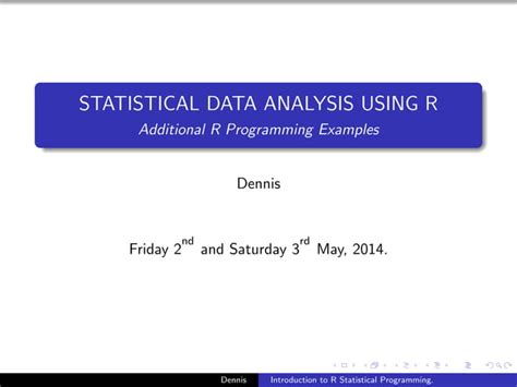 R Programming Intro With Examples Ppt