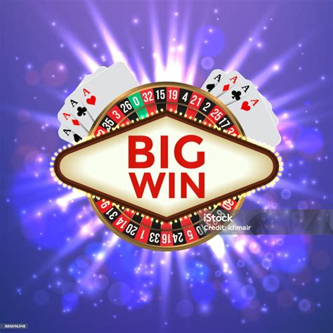 빛나는 램프와 큰 승리 복고풍 배너입니다 포커 카드 룰렛 및 복권의 수 상자에 대 한 벡터 일러스트 빈티지 라이트 프레임입니다 간판에 대한 스톡 벡터 아트 및 기타 이미지