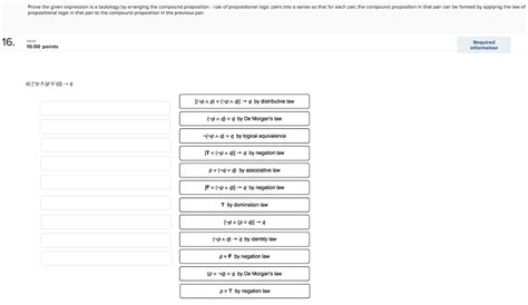 solved prove the given expression is a tautology by