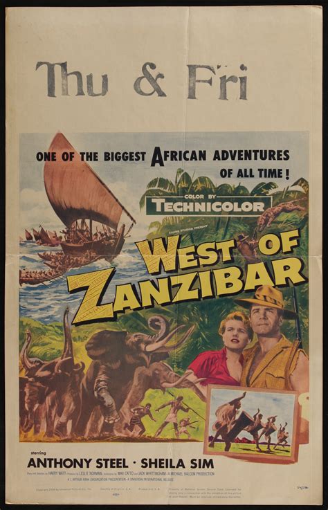 West Of Zanzibar 1954 Us Window Card Fuko Shop