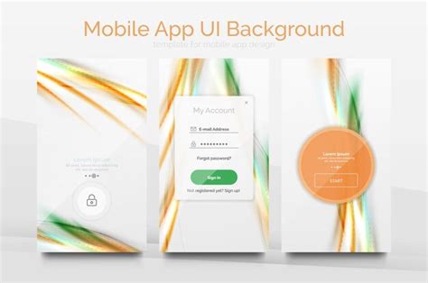 Premium Vector Mobile Application Interface Background Design