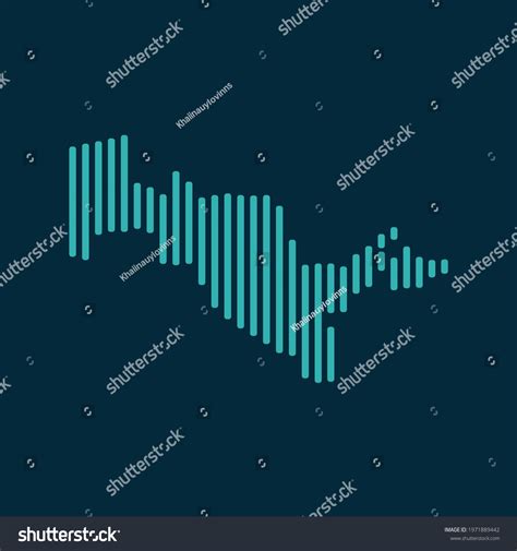 Vector Abstract Map Uzbekistan Blue Straight Stock Vector Royalty Free 1971889442 Shutterstock