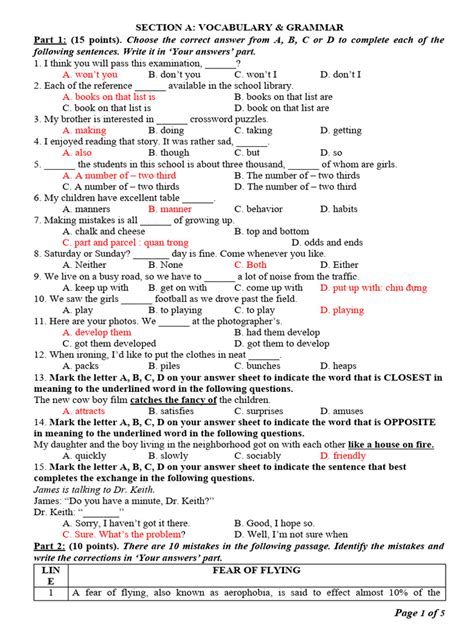 Mark The Letter A B C Or D To Indicate The Word Closest In Meaning English Vocabulary Exercise