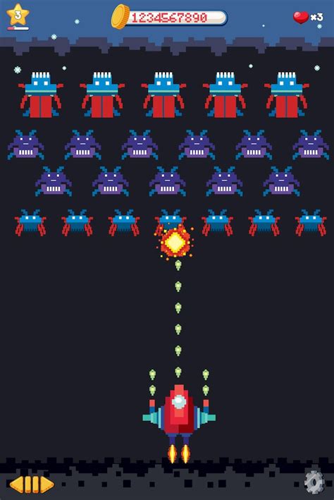 Space Invaders Game Characters