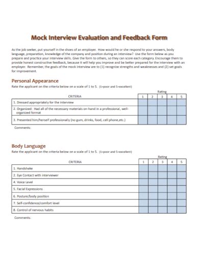 Free 20 Interview Feedback Form Samples In Pdf