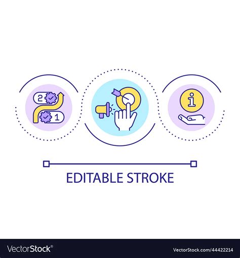 target objectives loop concept icon royalty free vector