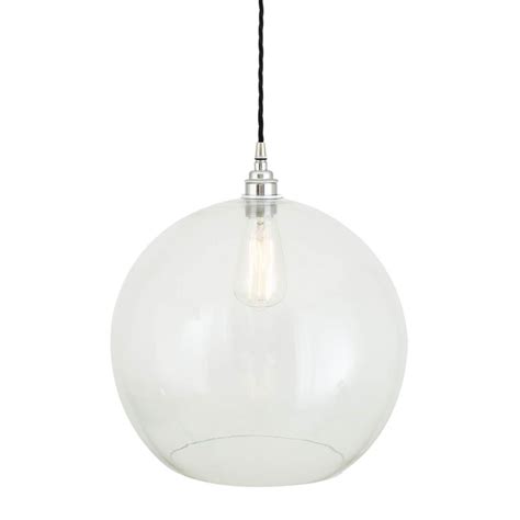 Eden Large Clear Open Globe Pendant Light 35cm Mullan Lighting