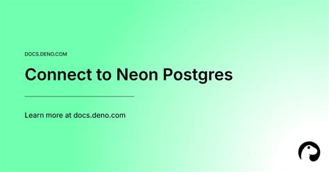 Connect To Neon Postgres