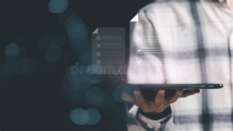 Operator Makes Mark On The Survey Topic In Virtual Form Check Sheet Checklist Ideas Checkbox