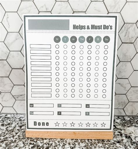 Customizable Chore Charts Etsy