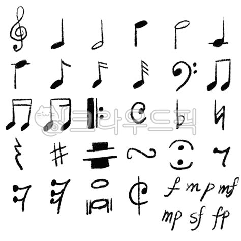 음표손그림 음표그림 손그림 색연필음표 음표 사진이미지일러스트캘리그라피 구르밋작가