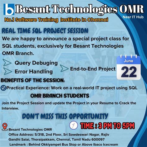 Besant Technologies Omr On Linkedin Sqlprojectsession Dataanalysis